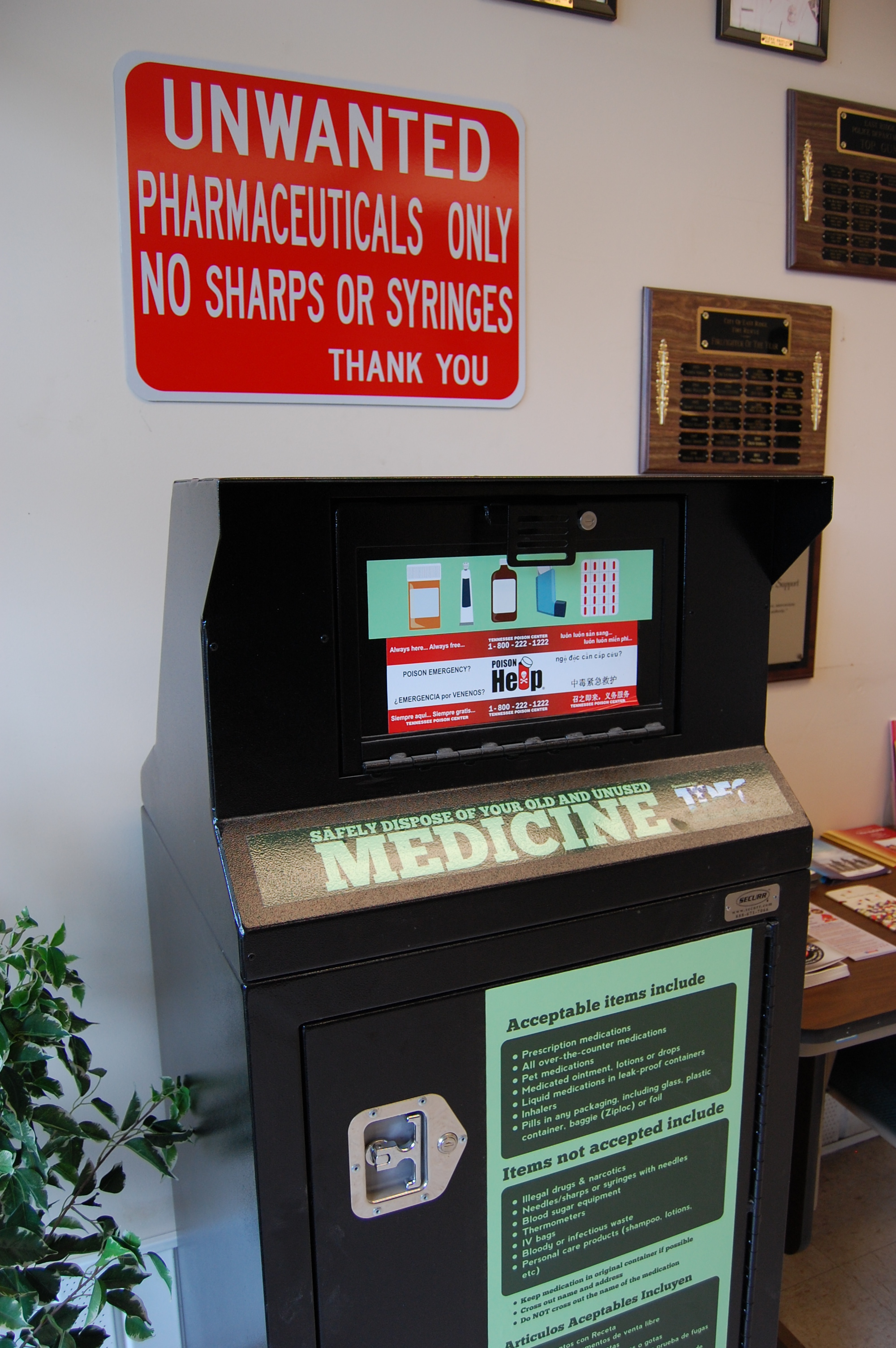 Drug Receptacle Now in ERPD Lobby - East Ridge News Online