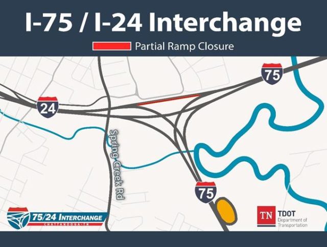 TDOT Contractor to Perform Work on Ramp from I-75 South to I-24 - East ...